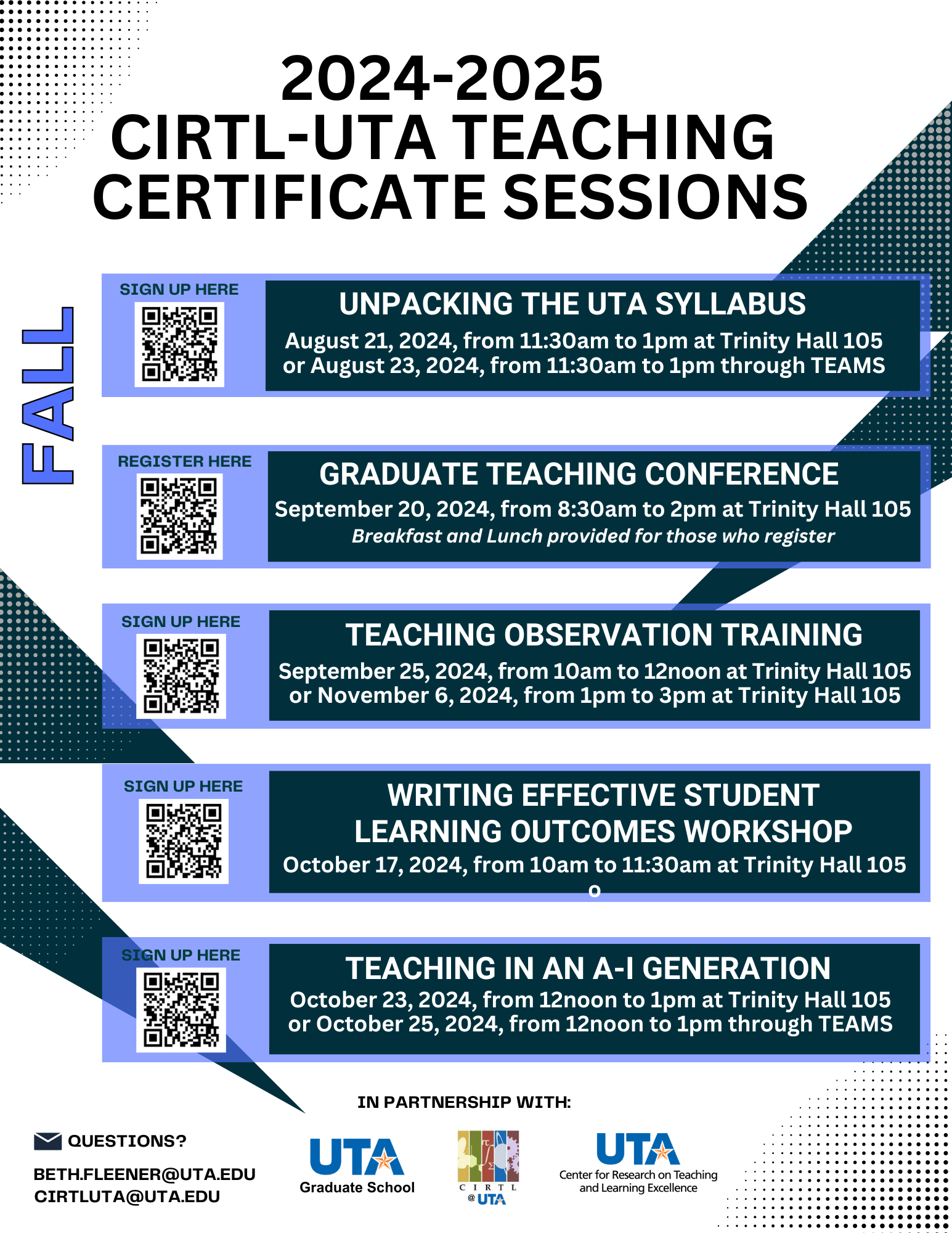 Graduate Student Program - CRTLE - The University of Texas at Arlington