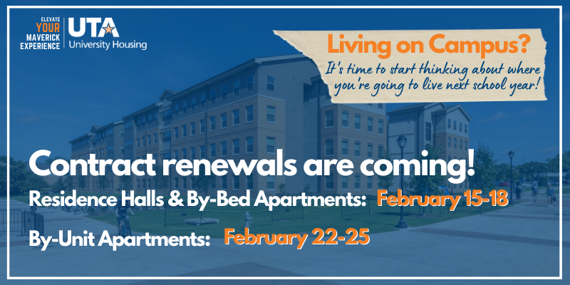 Apartment and Residence Hall Renewals! - Housing - The University of ...