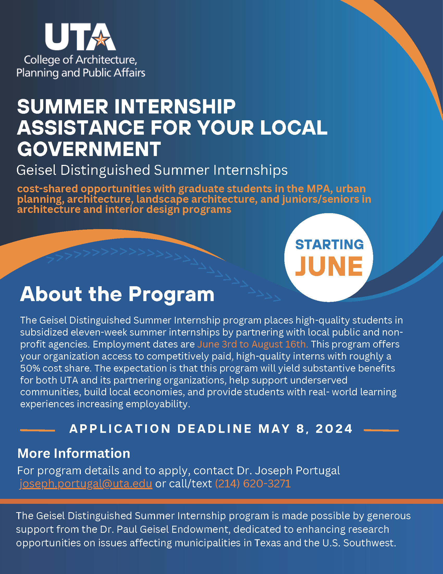 Planning and Public Affairs Scholarships - CAPPA - The University of ...