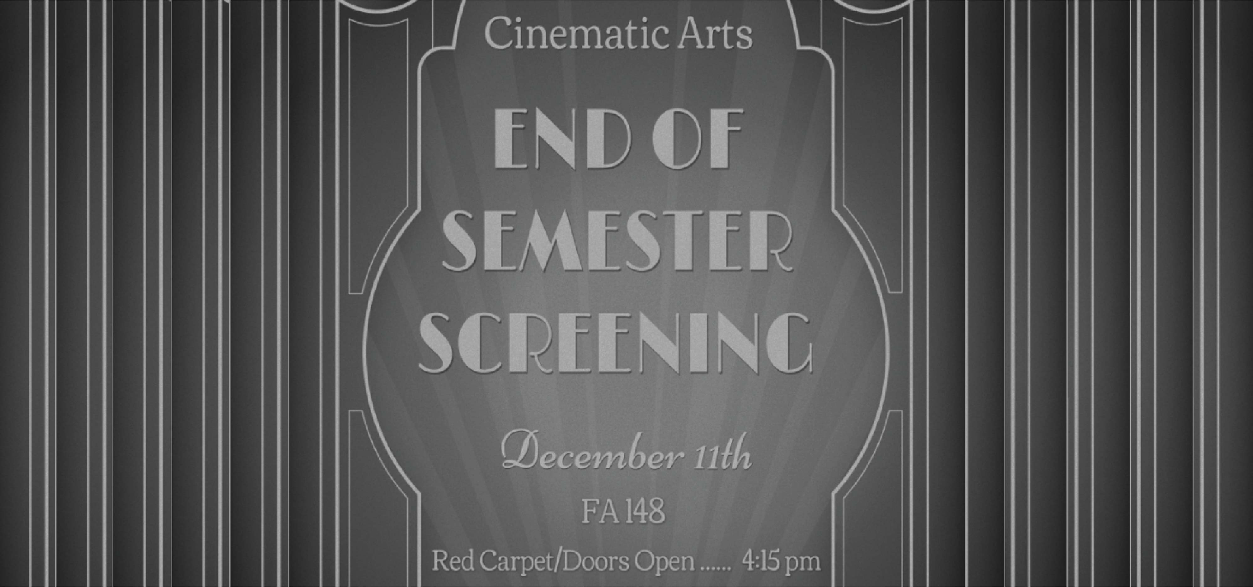 Cinematic Arts Program Hosts End-of-Semester Screening - Art & Art ...