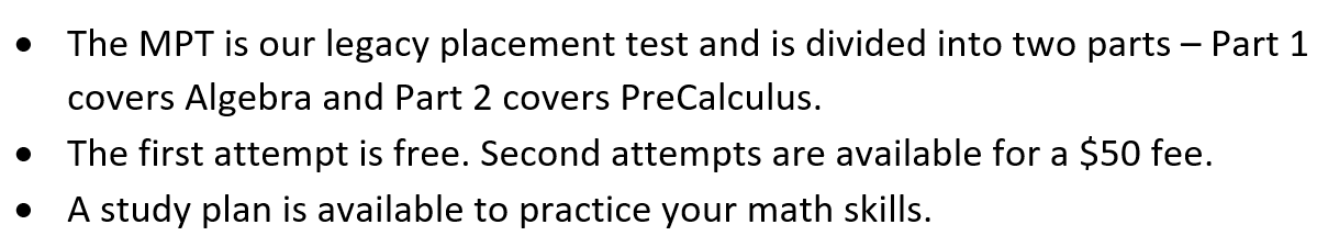Math Placement Testing - Department of Mathematics - The University of ...