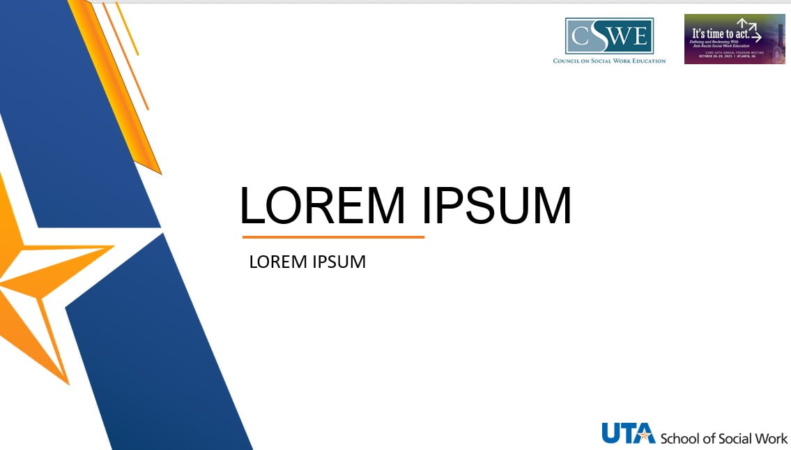 Presentations and E-posters - School of Social Work - The University of Texas at Arlington