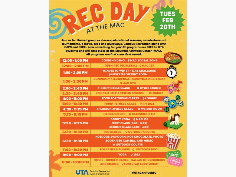 Events - Campus Recreation - The University of Texas at Arlington